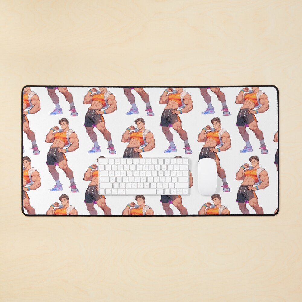 "Cute Muscular Gay Guy Flexing" Sticker for Sale by homorohomo | Redbubble
