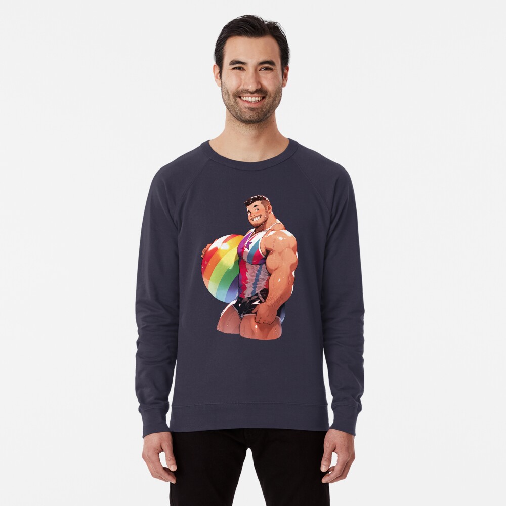 "Cute Beefy Muscular Gay Guy Flexing" Sticker for Sale by homorohomo ...