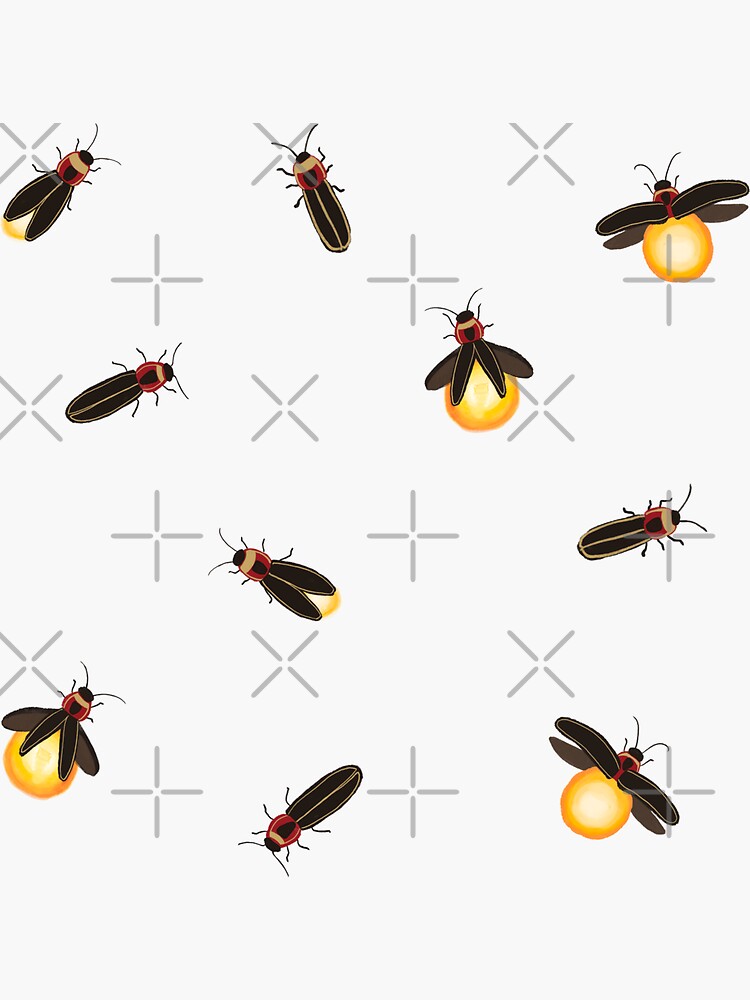 "Fireflies " Sticker for Sale by pixelsandmilk | Redbubble