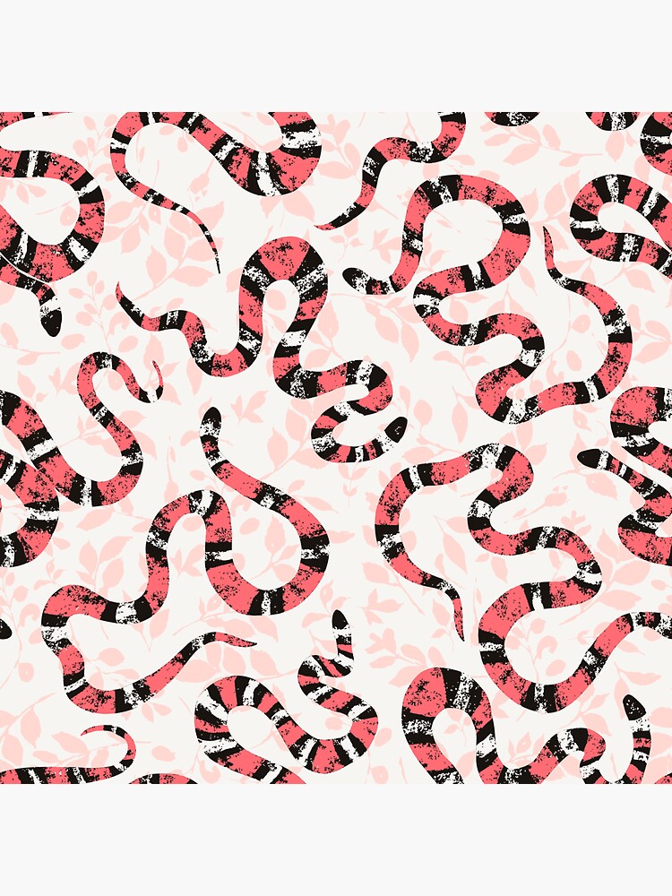 "Multi-Directional Textured Scarlet Snakes in the Forest - Pink ...