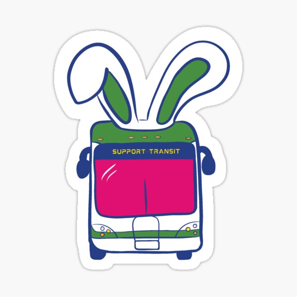 "Support Transit - Bus" Sticker for Sale by BitofLiz | Redbubble