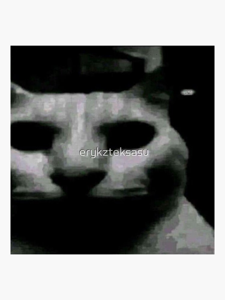 "uncanny cat" Sticker for Sale by erykzteksasu | Redbubble