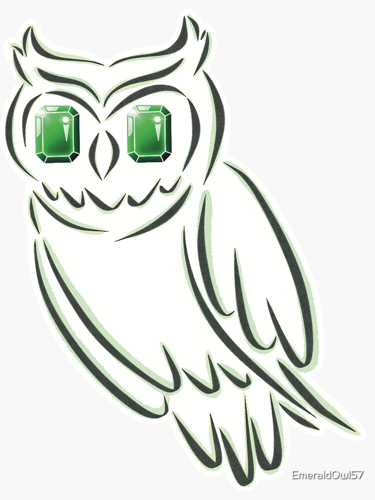 "Emerald Owl Eyes" Sticker for Sale by EmeraldOwl57 | Redbubble