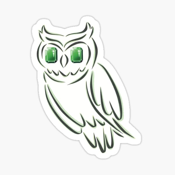 "Emerald Owl Eyes" Sticker for Sale by EmeraldOwl57 | Redbubble