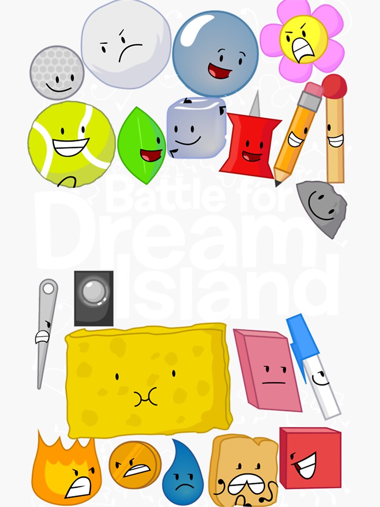 "BFDI Poster Black" Sticker for Sale by MelissaFishe | Redbubble