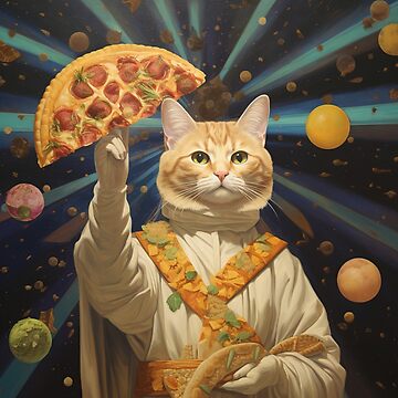 "Cheesus Crust Pizza Pope Cat Meme" Poster for Sale by Khaos23-Inc ...