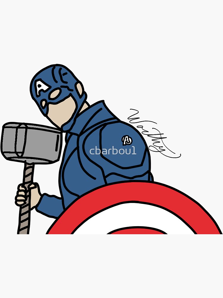 "Worthy" Sticker for Sale by cbarbou1 | Redbubble