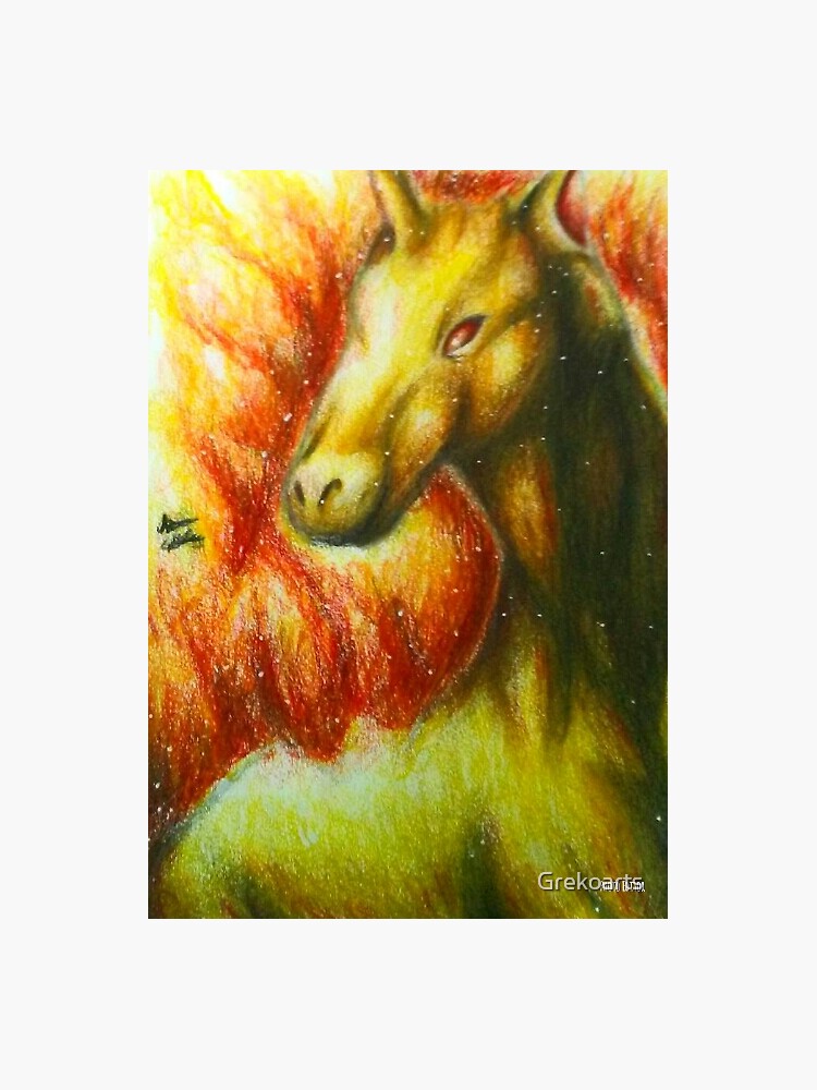 "Rapidash" Sticker for Sale by Grekoarts | Redbubble