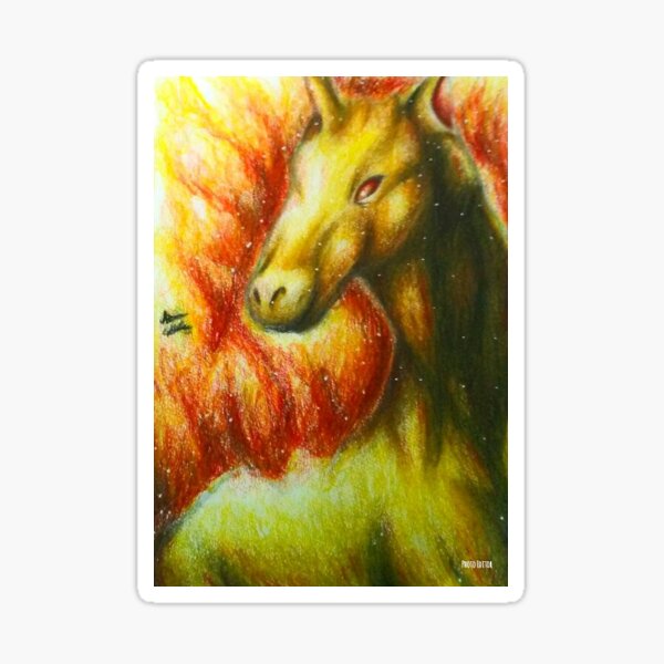 "Rapidash" Sticker for Sale by Grekoarts | Redbubble