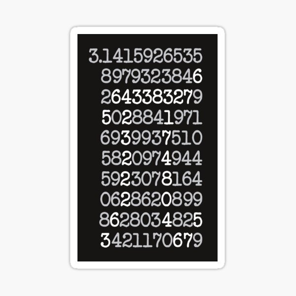 "Number Pi | Typography" Sticker for Sale by Vector-Artist | Redbubble