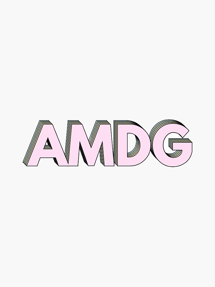 "AMDG pastel rainbow" Sticker for Sale by sunfl0wer-skies | Redbubble