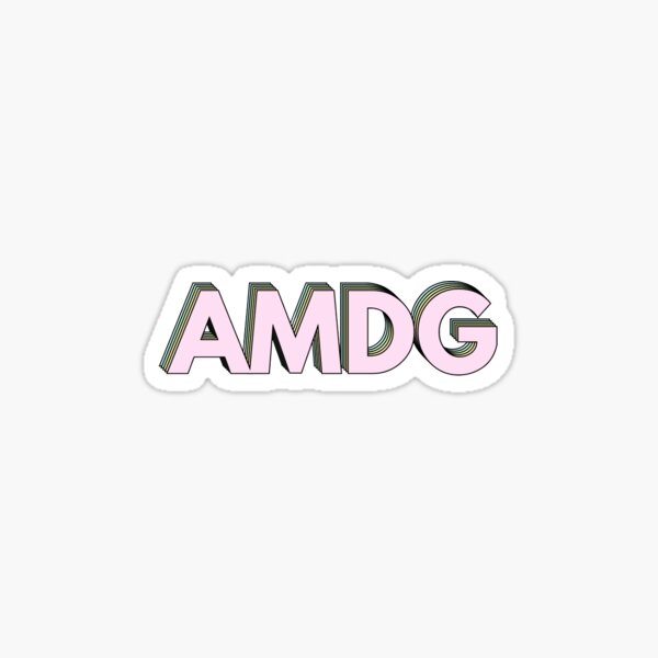 "AMDG pastel rainbow" Sticker for Sale by sunfl0wer-skies | Redbubble