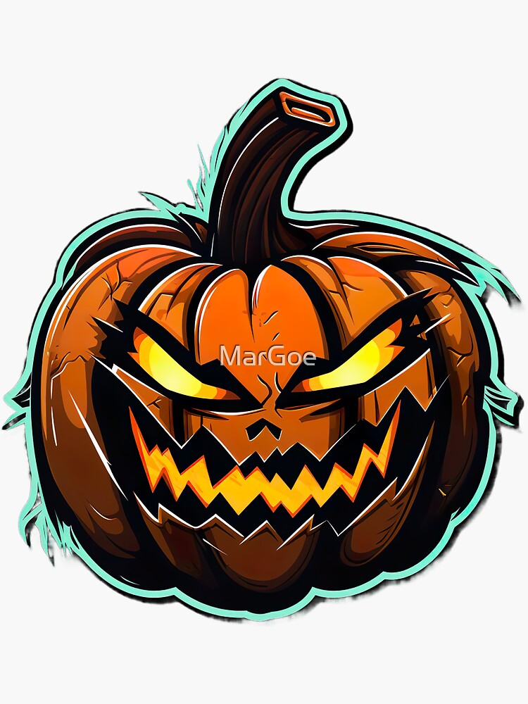 Stickerundefined mit "Halloween Kürbis leuchtend digitaldesign" von ...