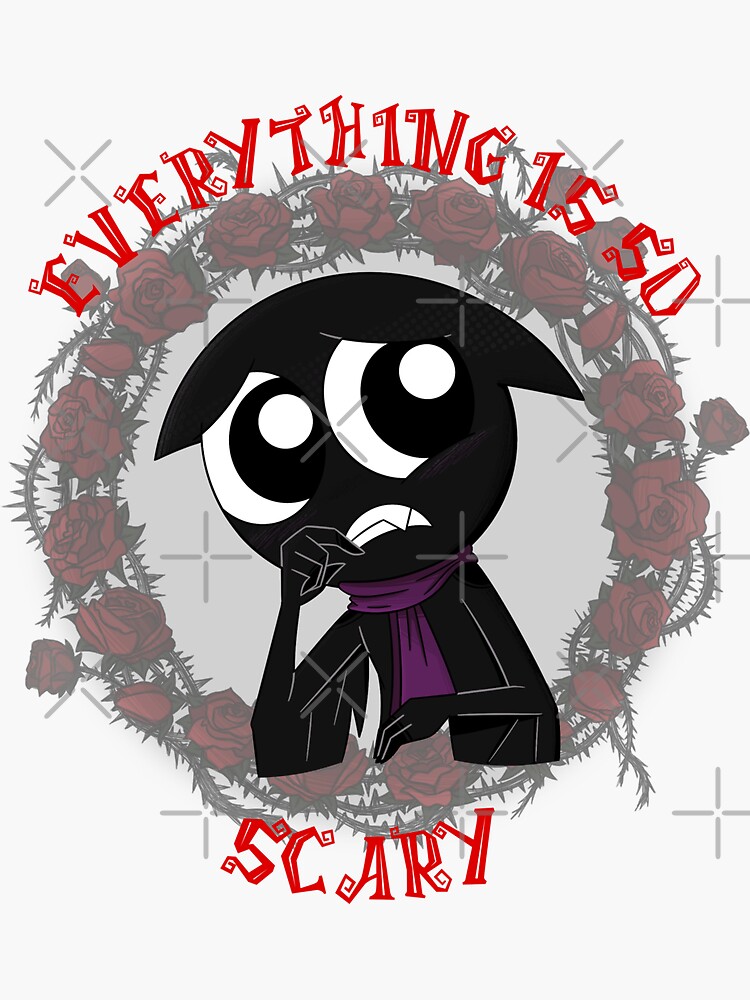 "Scaredy Bat _ Everything is so Scary" Sticker for Sale by ZamiPot ...