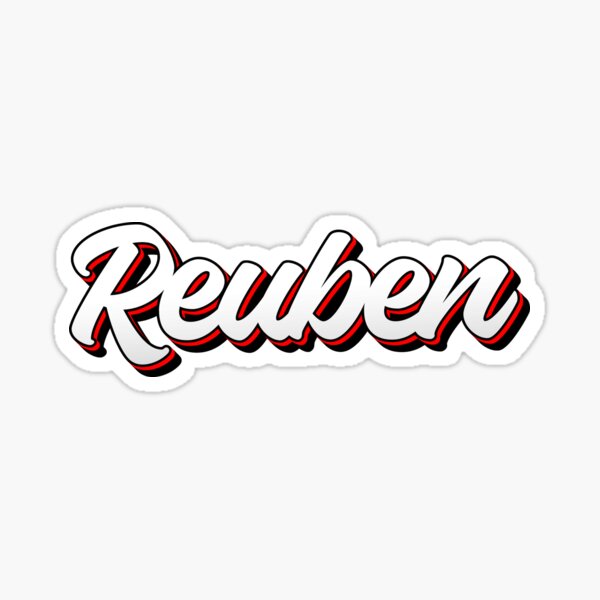 "Retro Reuben Name Label " Sticker for Sale by NafilNafiz | Redbubble