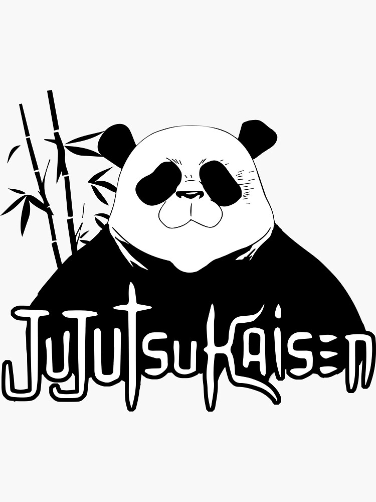 "Minimalist Panda JJK" Sticker for Sale by Thundersome | Redbubble