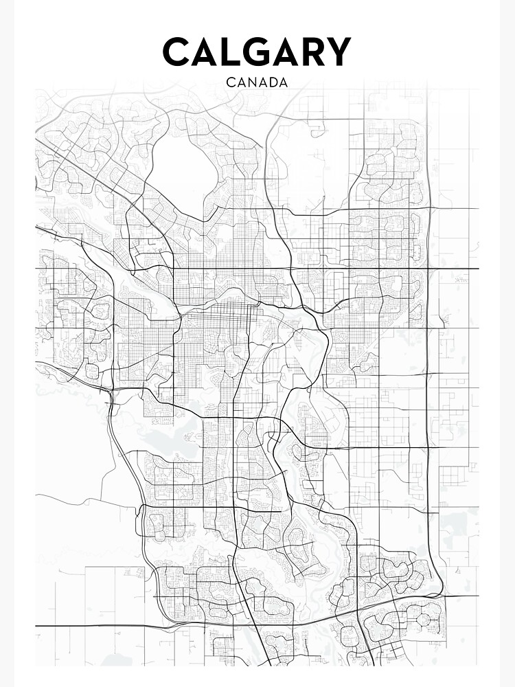 "Calgary City Map" Sticker for Sale by OrtaMaps | Redbubble