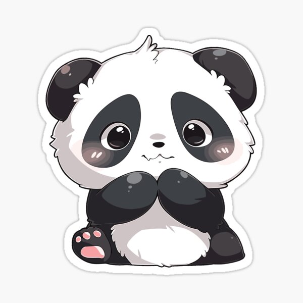 "Black and White Panda Sticker" Sticker for Sale by 2ndSept | Redbubble