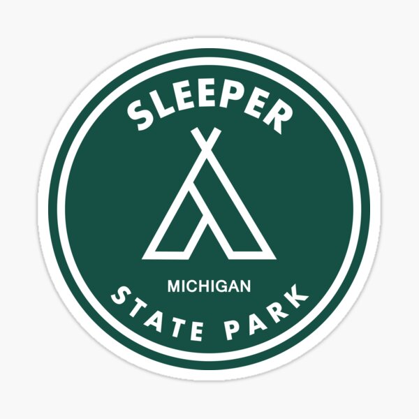 "Sleeper State Park Michigan Tent" Sticker for Sale by bivenart | Redbubble