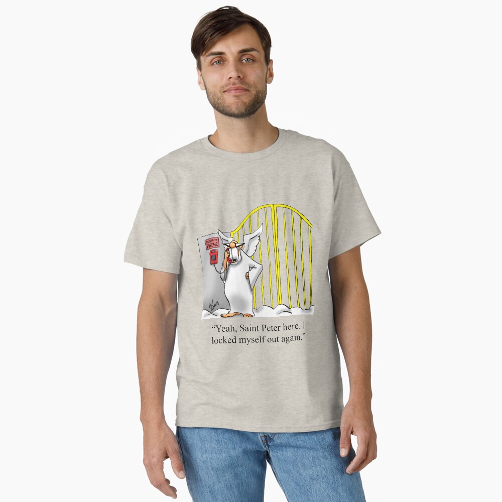 "Funny Spectickles Saint Peter in Heaven Cartoon Humor" Poster for Sale ...