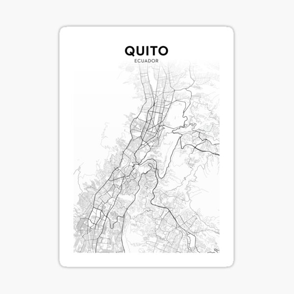 "Quito City Map" Sticker for Sale by OrtaMaps | Redbubble