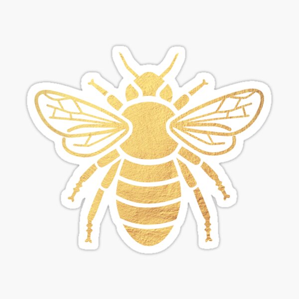 Golden Bee Stickers | Redbubble
