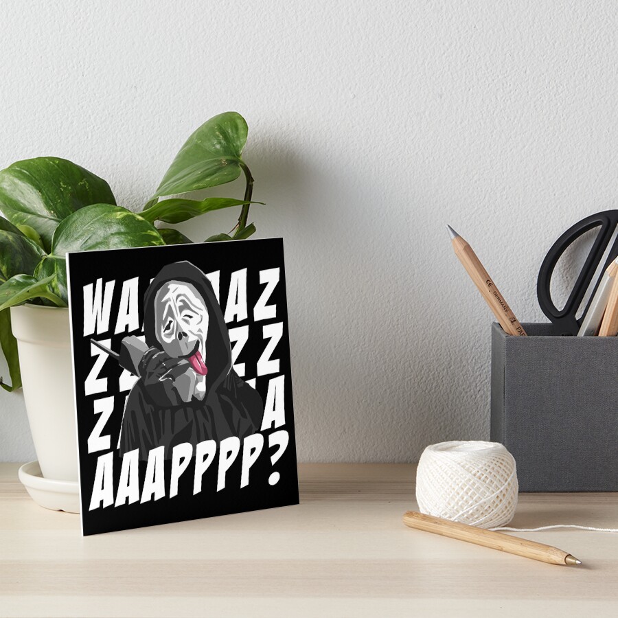 "Ghostface wazzap" Poster for Sale by Afire Designs | Redbubble