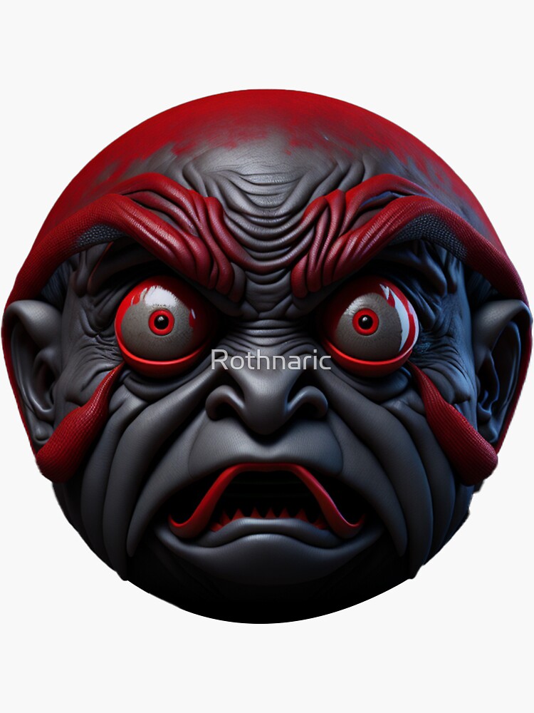 "Yokai Sphere No. 47- Enma" Sticker for Sale by Rothnaric | Redbubble