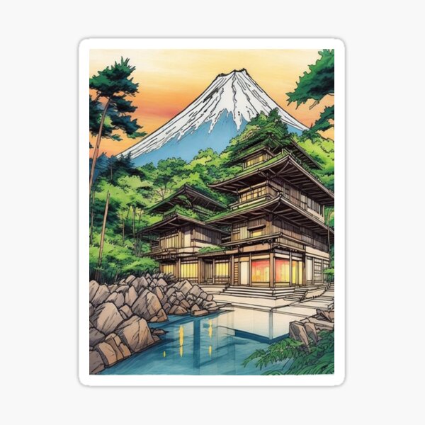 "Mt. Fuji" Sticker for Sale by Donnis | Redbubble
