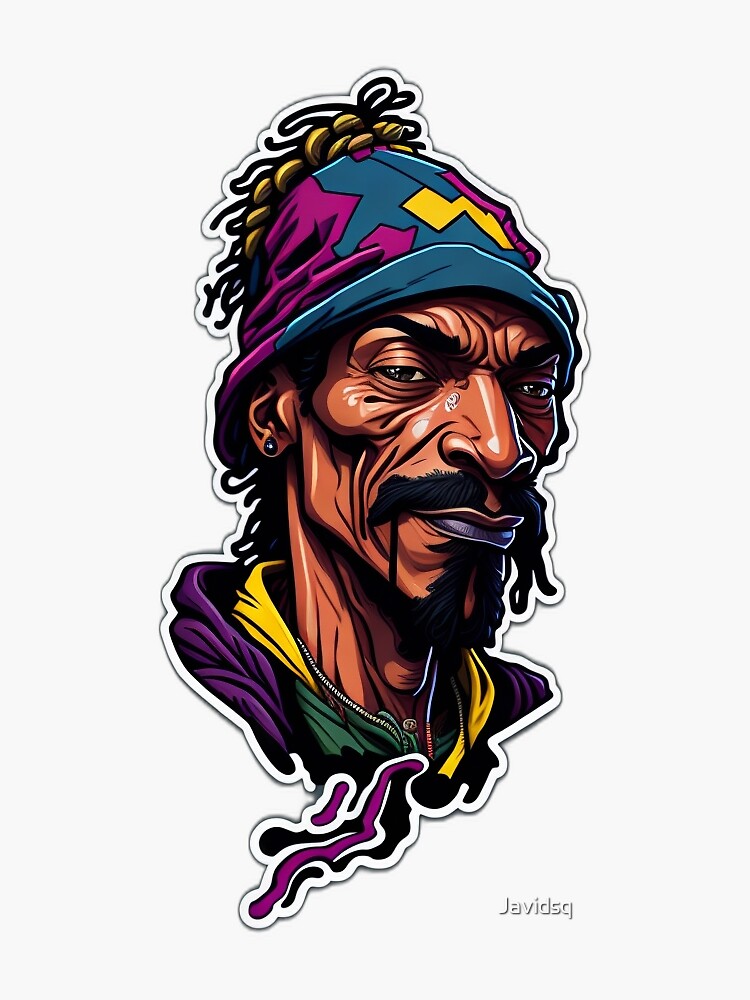 "sticker Snoop, cartoon style" Sticker by Javidsq | Redbubble