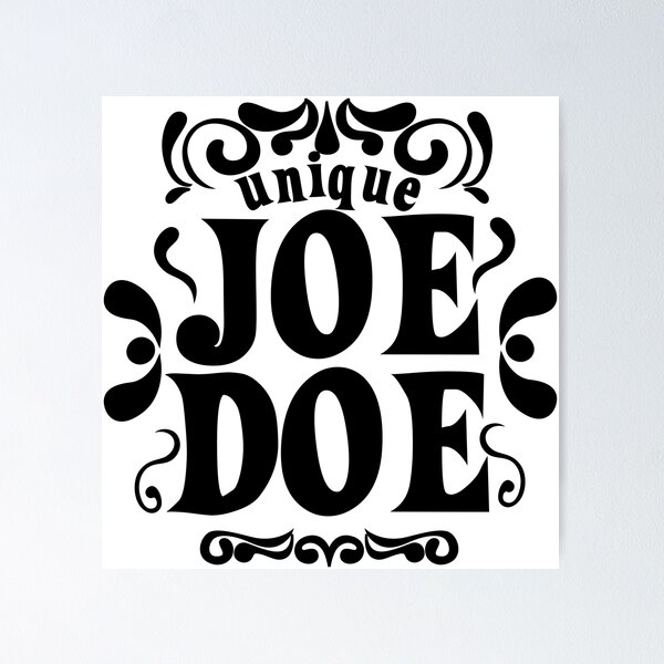 "Unique Joe Doe Psychedelic Black Style" Poster for Sale by EvangelLuke ...