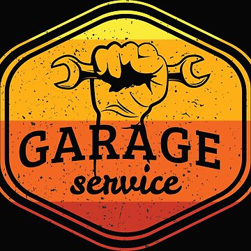 "Car garage service vintage sign" Sticker for Sale by PngParty | Redbubble