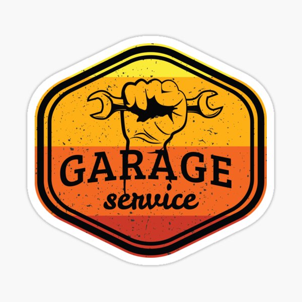 "Car garage service vintage sign" Sticker for Sale by PngParty | Redbubble