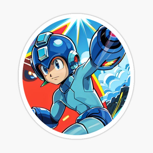 "Mega man" Sticker for Sale by Abel T | Redbubble