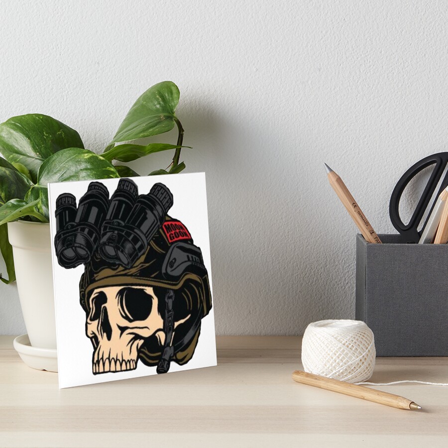 "Moon Goon Skull" Sticker for Sale by TaxThisFedBoy | Redbubble