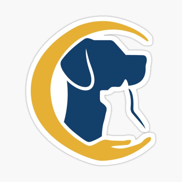 "CCVS Logo Navy & Gold" Sticker for Sale by CCVetSpecialist | Redbubble