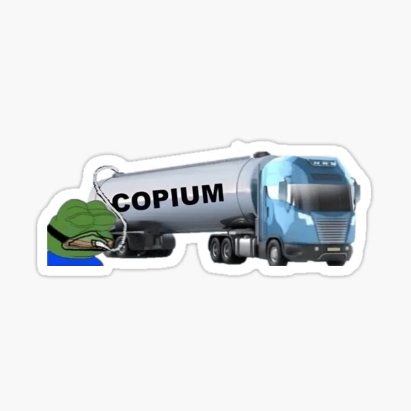 "COPIUM TRUCK " Sticker for Sale by StreamMemes | Redbubble