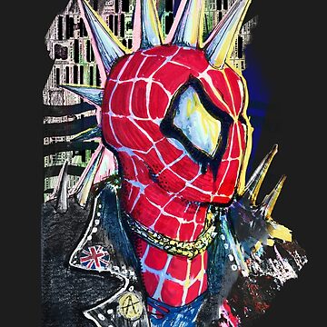 "Spider-Punk " Sticker for Sale by Luka-art | Redbubble