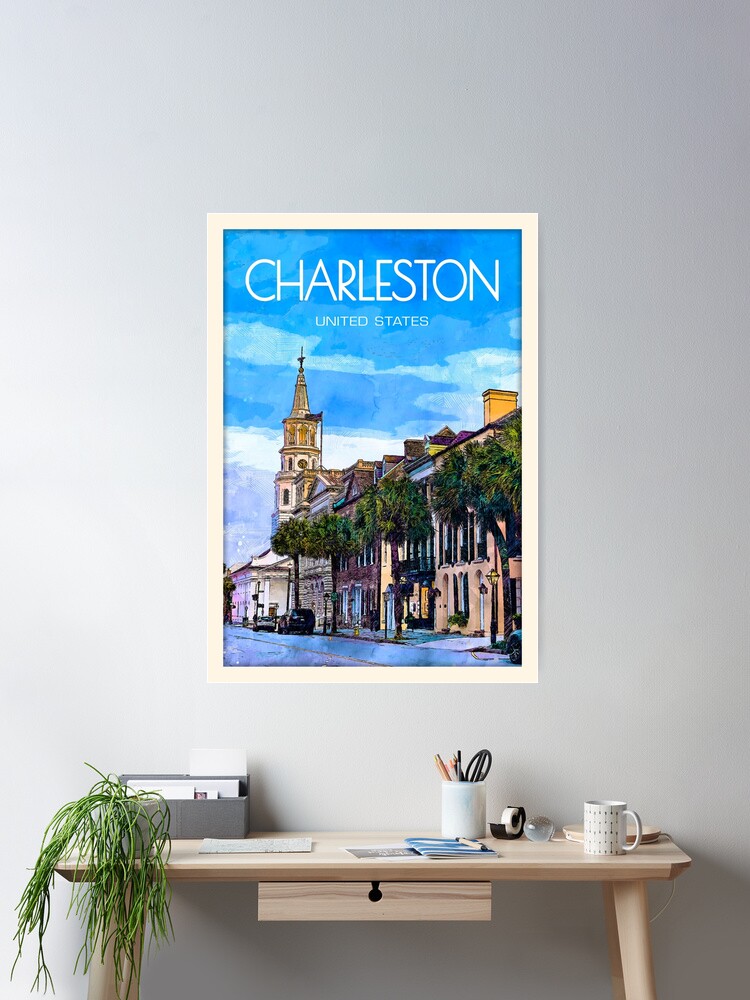 "Charleston Travel Art" Poster for Sale by NIFRO ART | Redbubble