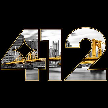"412 - Pittsburgh Skyline " Sticker for Sale by osmundterry | Redbubble