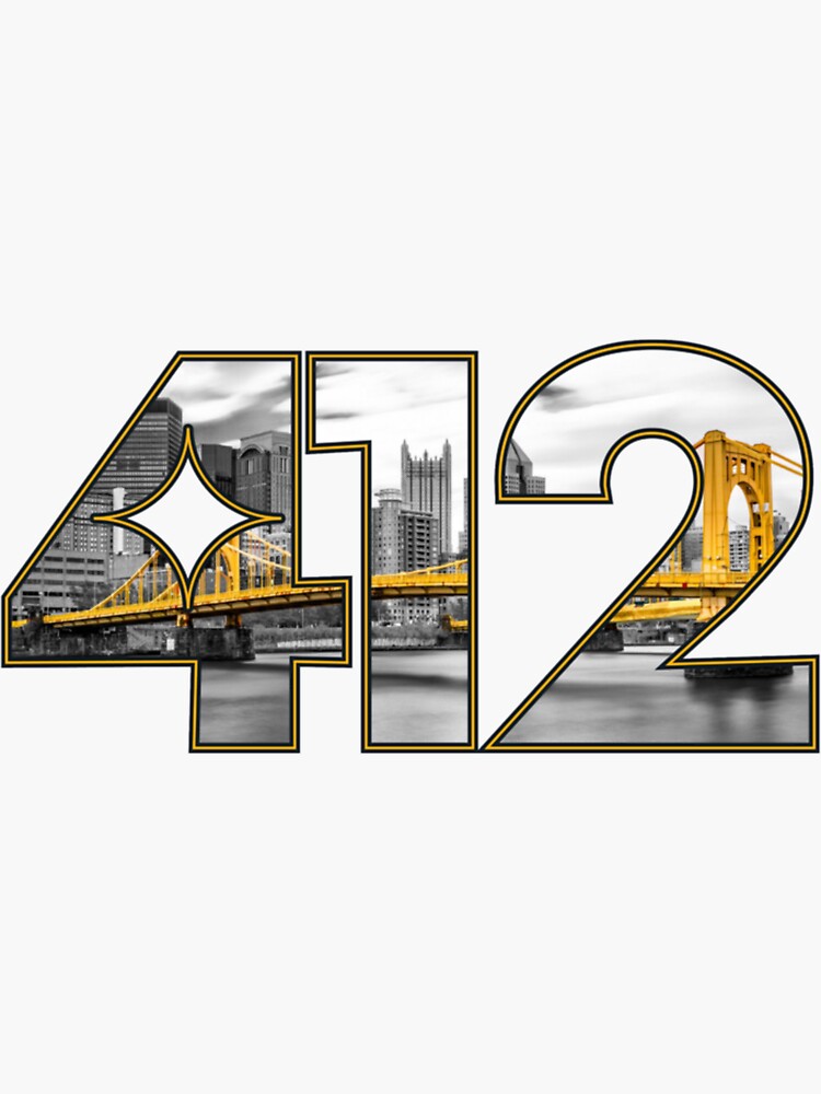 "412 - Pittsburgh Skyline " Sticker for Sale by osmundterry | Redbubble