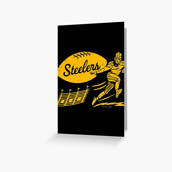 "Vintage Football - Pittsburgh Steelers (Yellow Steelers Wordmark ...