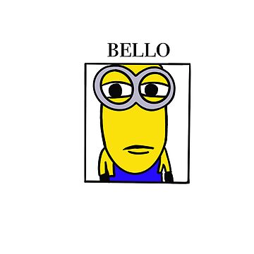 "Bello minion meme" Sticker for Sale by silver-hippie | Redbubble