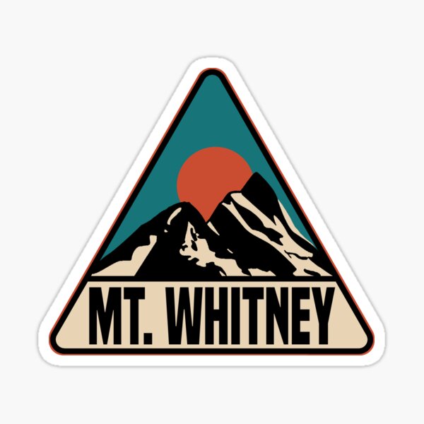"Mount Whitney" Sticker by blankshirt | Redbubble