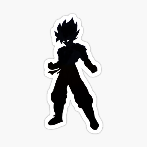 "Goku super Saiyan silhouette" Sticker by ligershop | Redbubble
