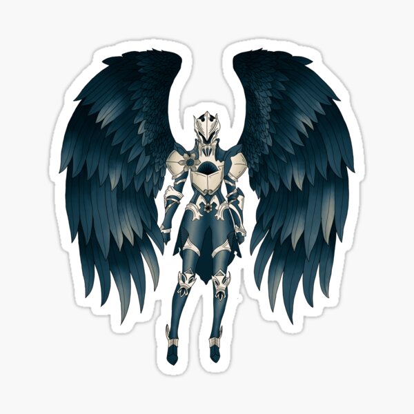"Winged knight" Sticker by paviash | Redbubble