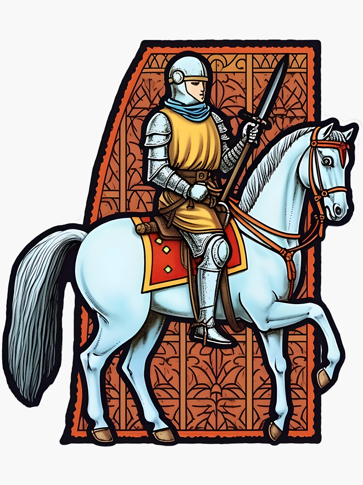 "Medieval Romanesque Knight - Majestic Knight Sticker" Sticker for Sale ...