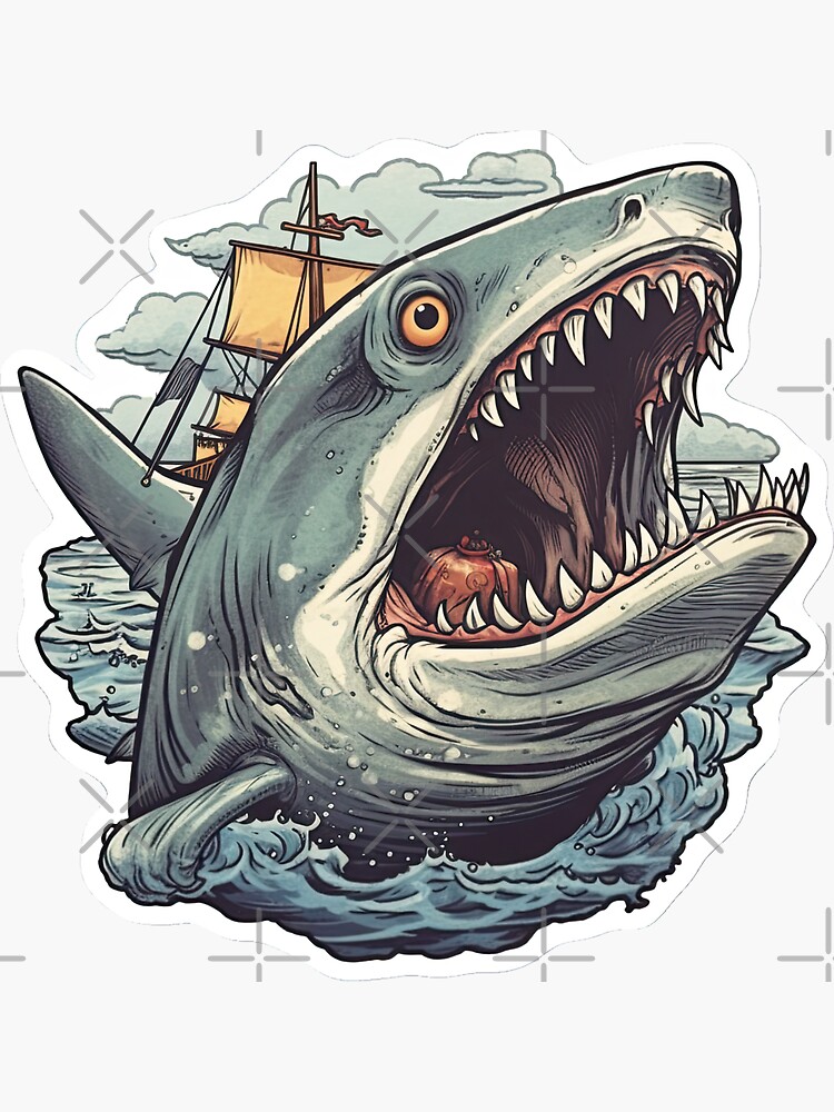 "Toothy fish" Sticker for Sale by abmkf | Redbubble