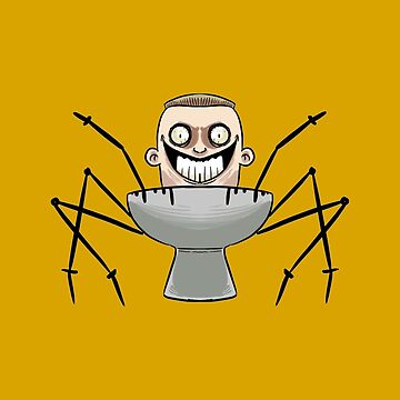 "skibidi toilet spider" Sticker for Sale by kamres | Redbubble