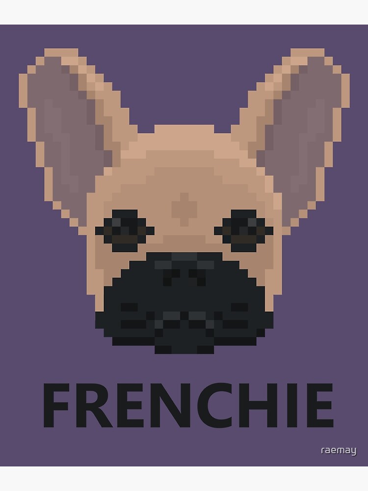 "'Frenchie' Pixel Art" Art Print for Sale by raemay | Redbubble